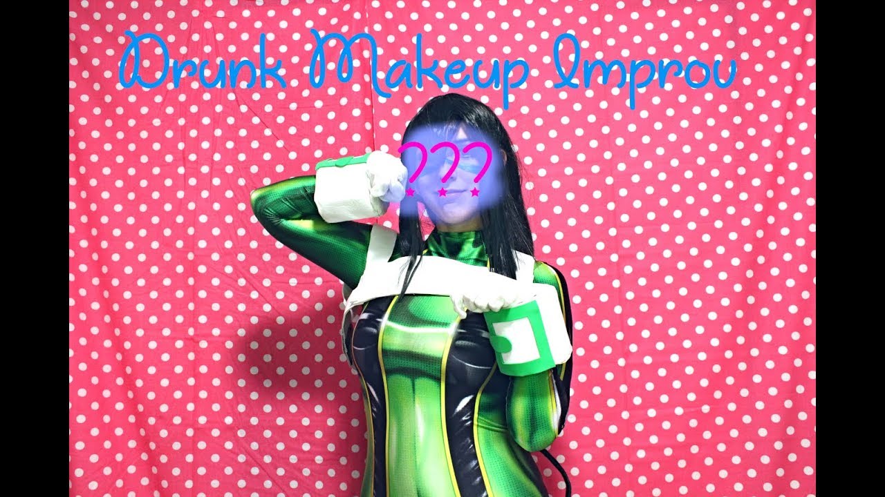DRUNK Tsuyu Asui Makeup Improv - YouTube
