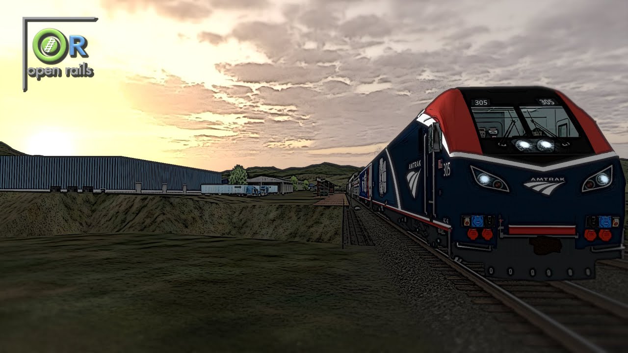 Open Rails - Amtrak Train #8 Empire Builder (Everett - Wenatchee) - YouTube