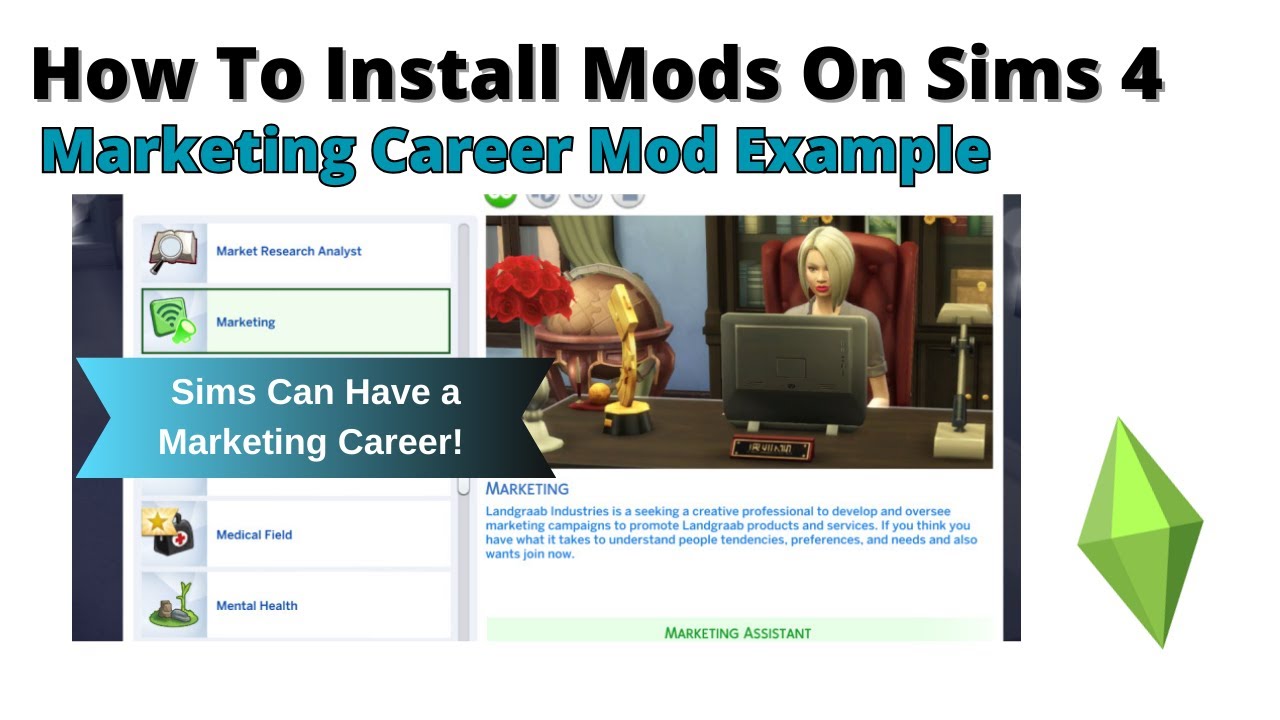 How To Install Marketing Career Mod For Sims 4 | 2025 - YouTube