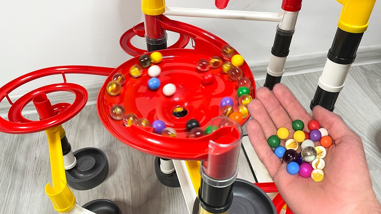 Marble Run Race ASMR - Marble Run Plastic Course #3 - YouTube
