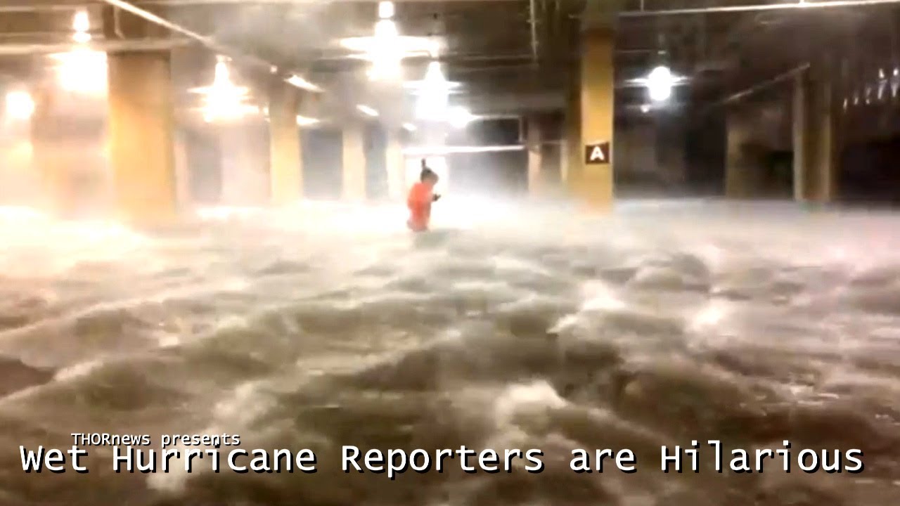 Wet Hurricane Reporters are Funny - YouTube