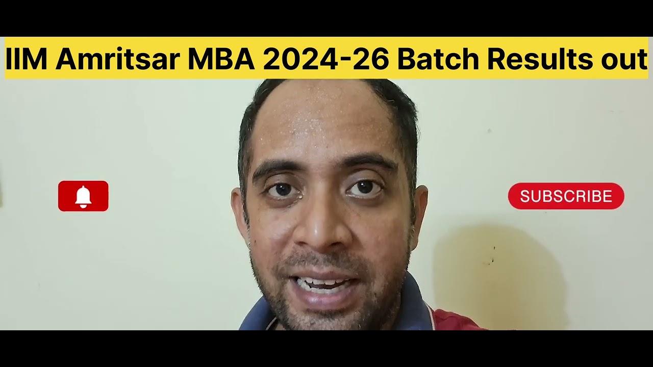 IIM Amritsar MBA 2024-26 Batch Results OUT 🔴Waitlist Movement 🟠PI ...