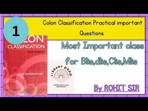 Colon Classification Important Practical Questions for BLIS,DLIS,MLIS # ...