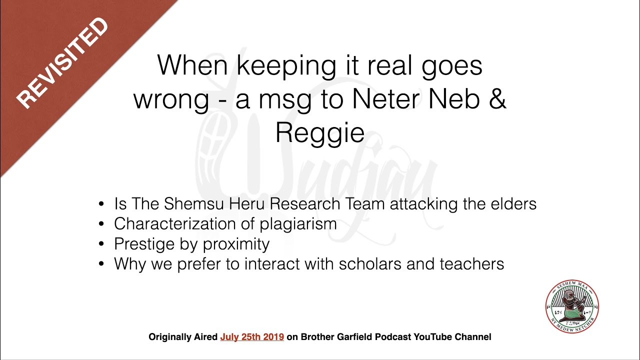 WHEN KEEPING IT REAL GOES WRONG - A MSG TO REGGIE & NTR NEB - REVISITED ...