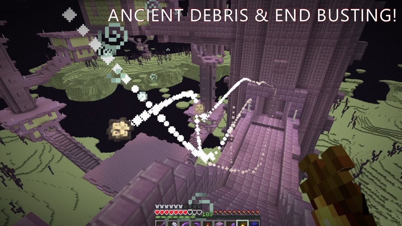 Ancient debris machine, and end busting - Minecraft Let's Play - I Will Survive - S1E18 - YouTube