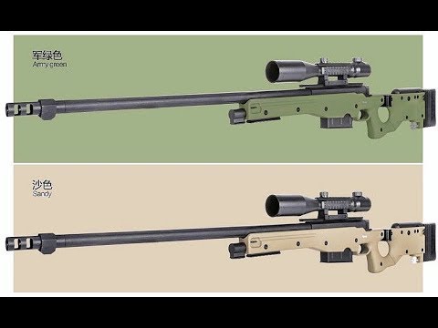 NEW!!! " 捷鹰AWM " 水彈狙擊槍 Ji-Ying AWM" side folding stock Gel ball sniper ...