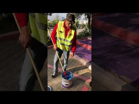 ZBS Zemin Boyası ile Parke Taş üzerine uygulama