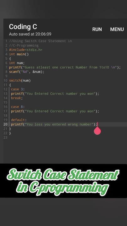 Switch Case Statement In C Programming Switchcase Cprogramming