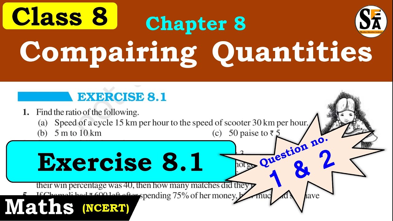Exercise 8.1 | chapter 8 | Comparing Quantities| class 8 | Maths| NCERT ...