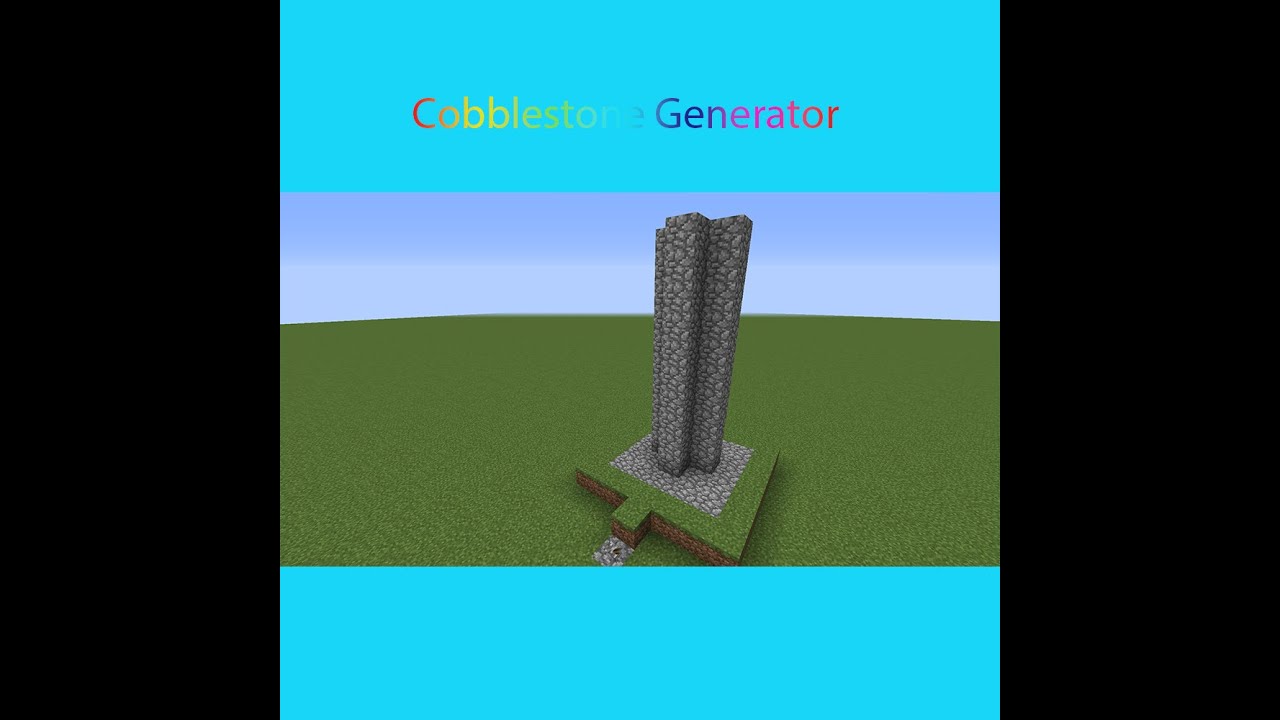 How To Make Cobblestone Generator - YouTube