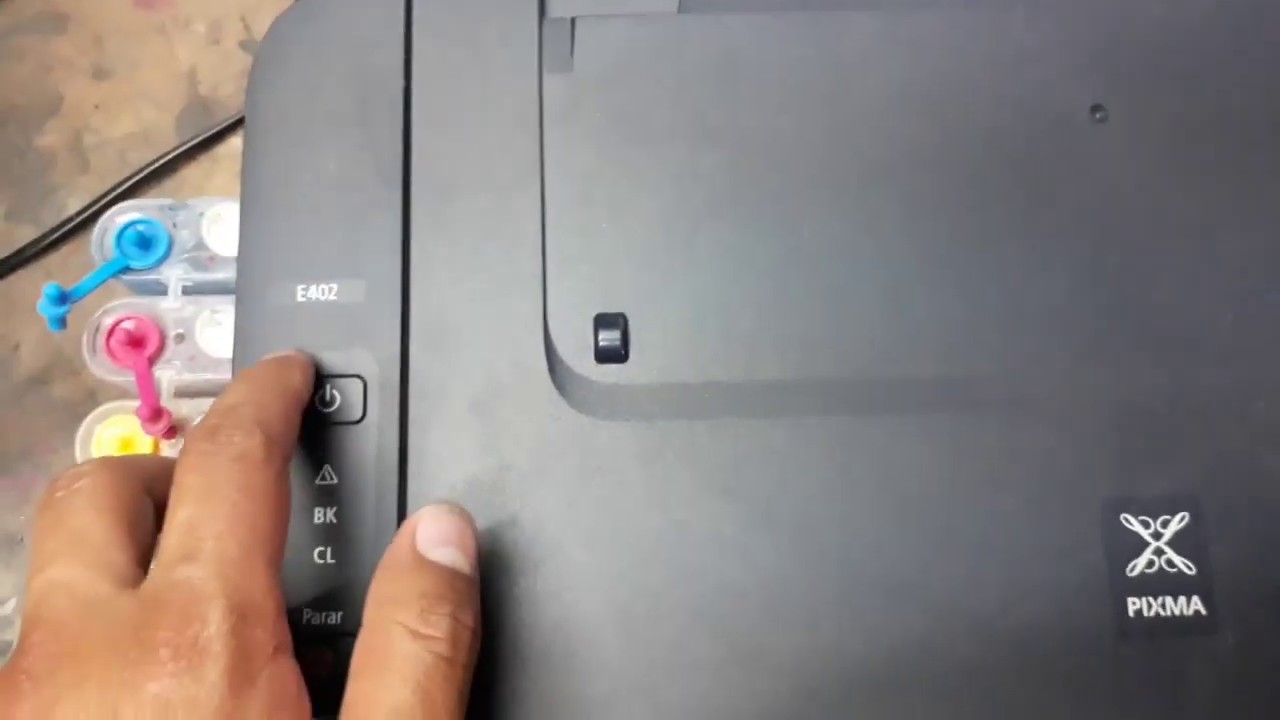 😧Impresora Canon Pixma E402 mantenimiento al sistema continuo y ...