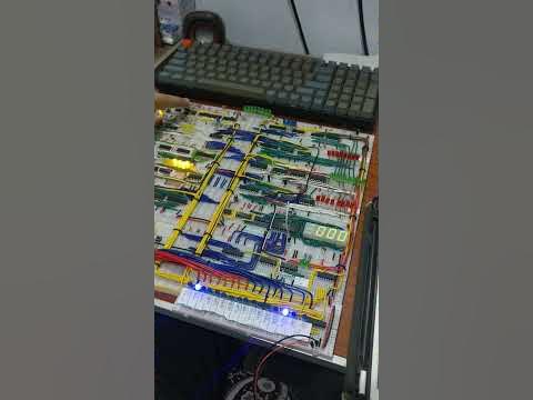 8-bit Breadboard Computer running a multiplication program - YouTube