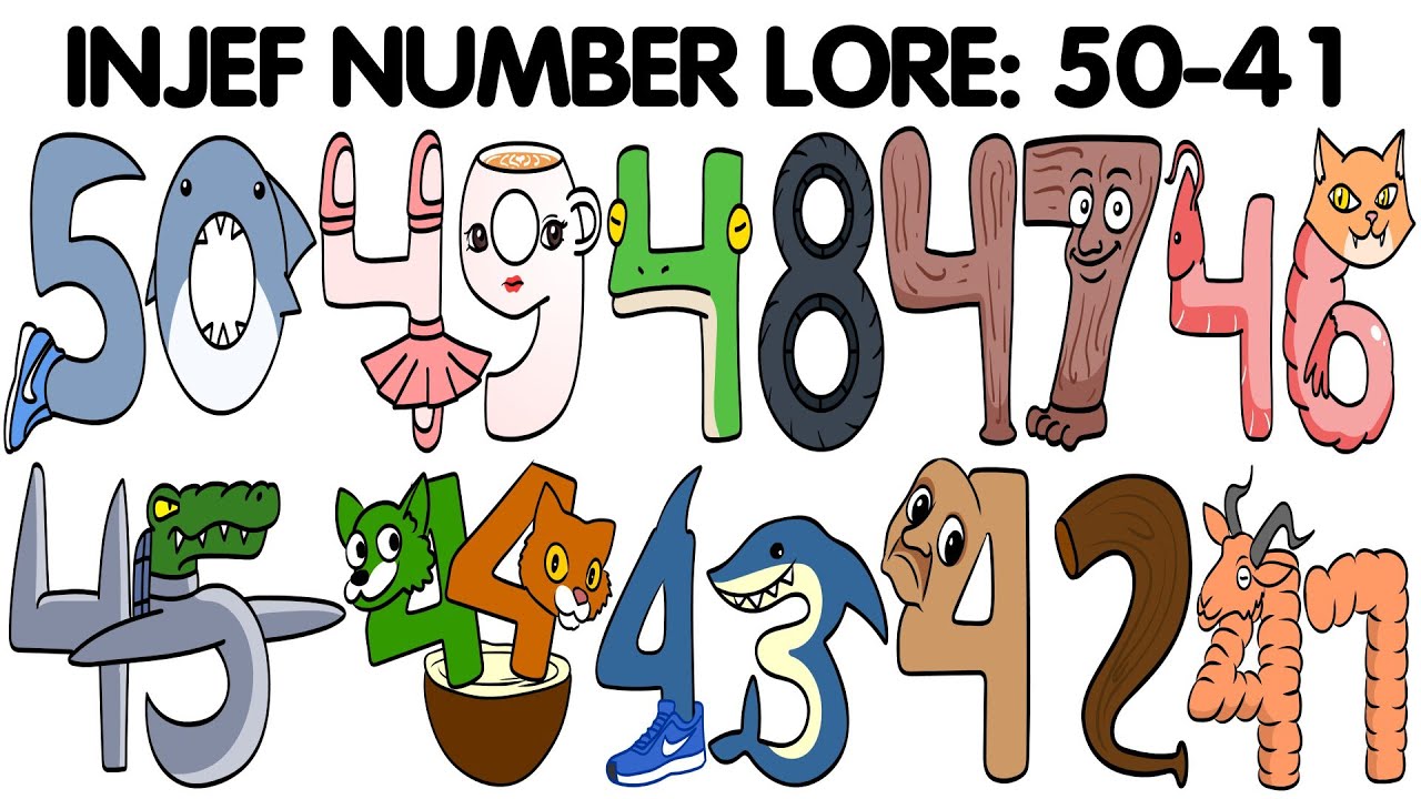 인제프 넘버로어 INJEF Number Lore 41-50 Alphabet Lore Sprunki + ITALIAN ...