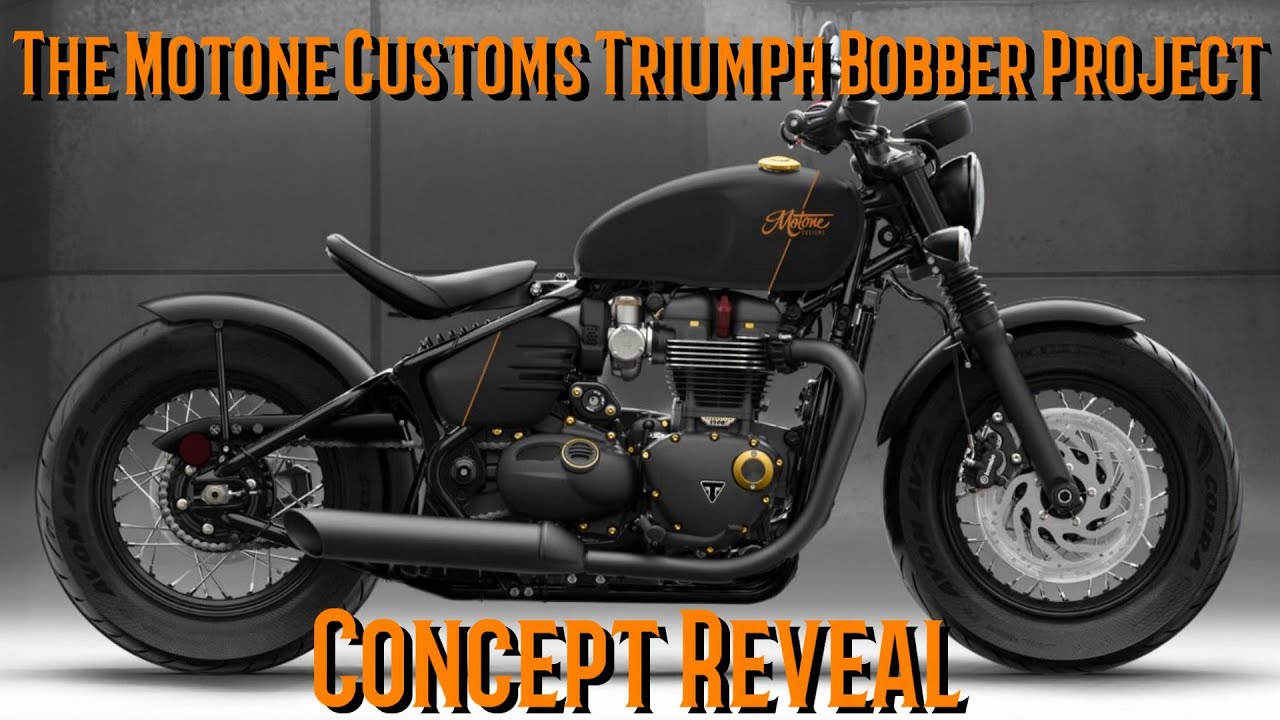 Custom Triumph Bonneville Bobber Black project. Concept! - YouTube