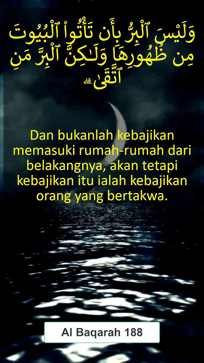 QS. Al baqarah ayat 189: Bulan Sabit #albaqarah #murottalquran #islamicscripture #crescent - YouTube