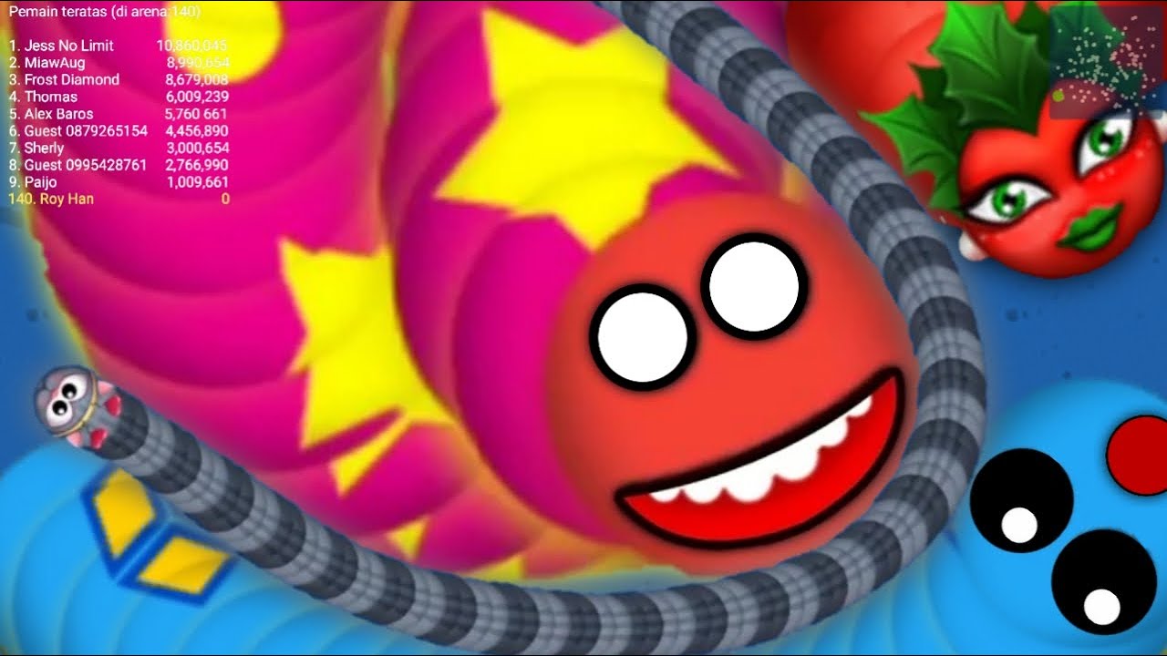 Cacing Pro Vs Cacing Besar Alaska - Worms Zone Best Gameplay #228 - YouTube