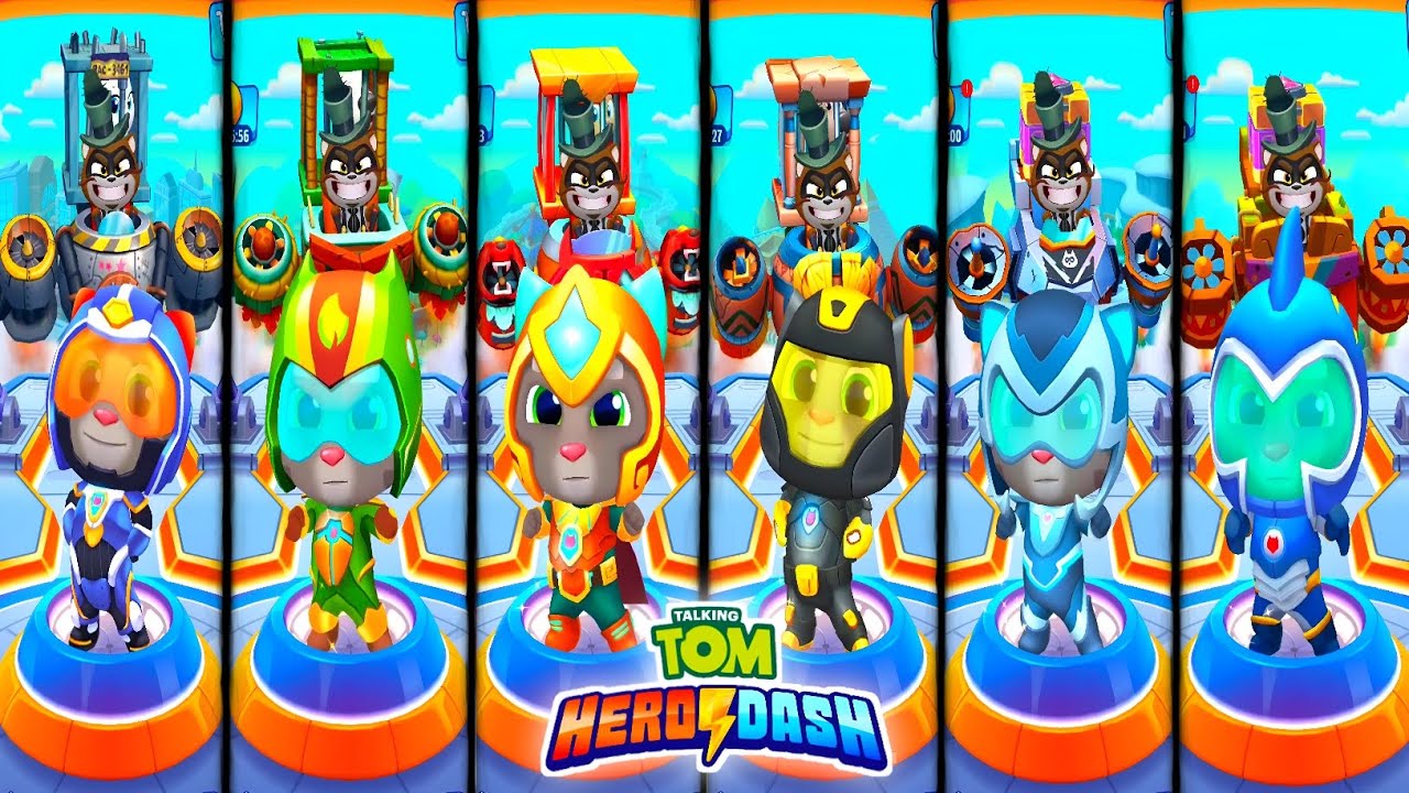 TALKING TOM HERO DASH : SUPER TOM NEW SUIT'S UNLOCKED & FIGHTS WITH ALL ...