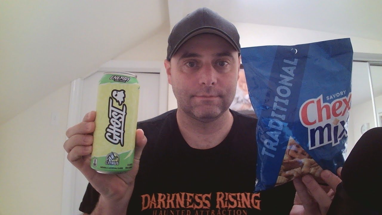 ASMR Drink Review and Eating Chex Mix - YouTube