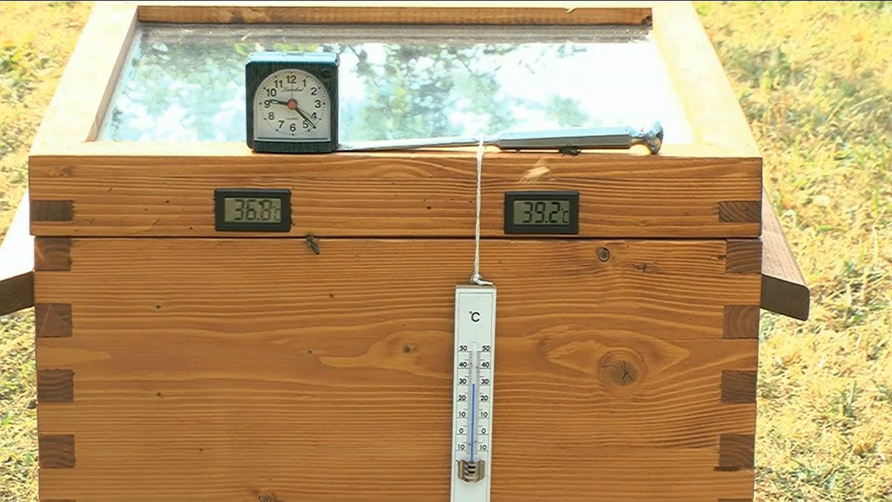 Reaching treatment temperature - Thermosolar Hive - YouTube
