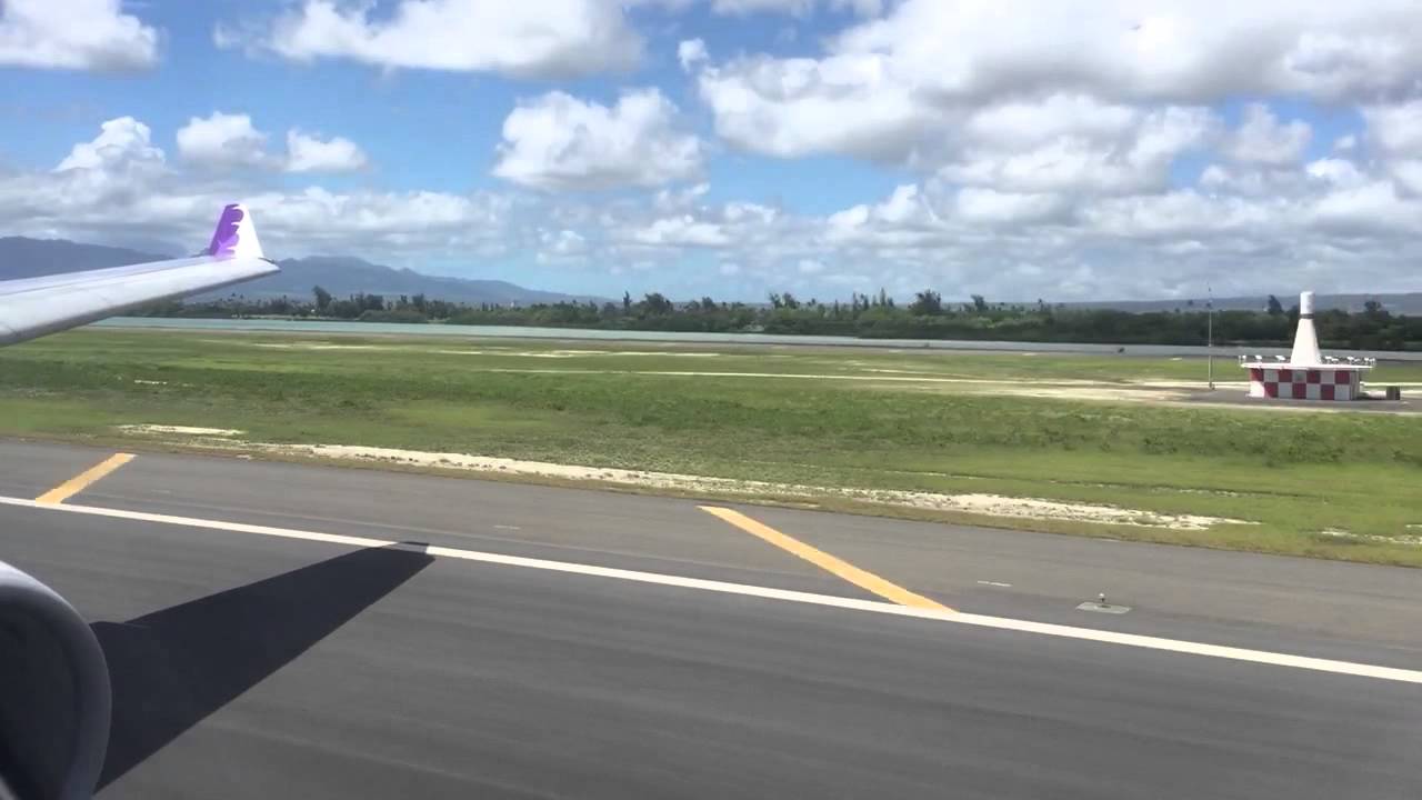 Hawaiian Airlines A330 take off Honolulu to San Francisco - YouTube