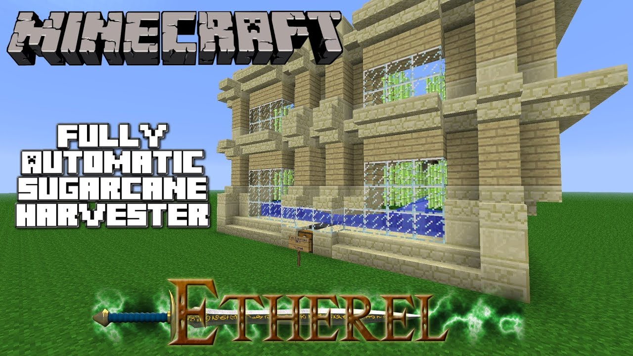 Minecraft - Fully-Automatic Sugarcane Harvester + Farm Tips - YouTube