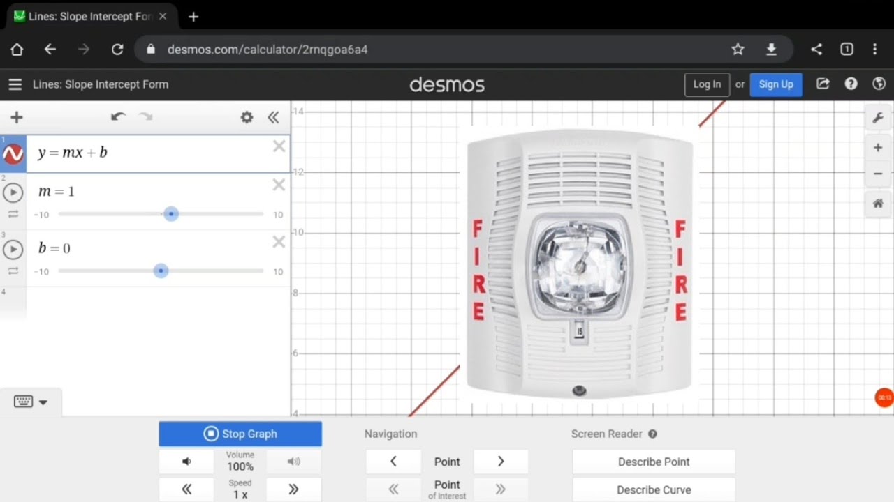 Fire alarm slow whoop sound in Desmos! - YouTube