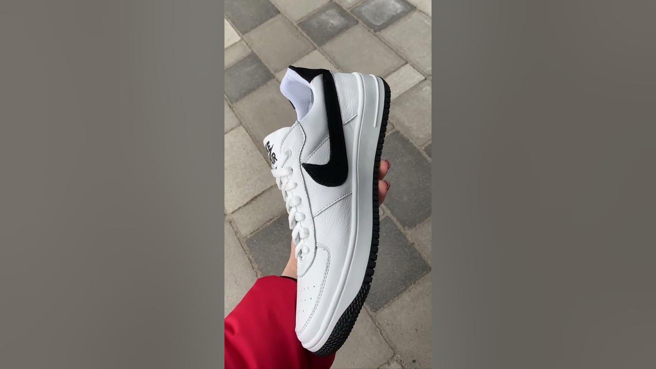 Мужские кожаные кроссовки Nike (Найк), мужские кеды белые, туфли ...