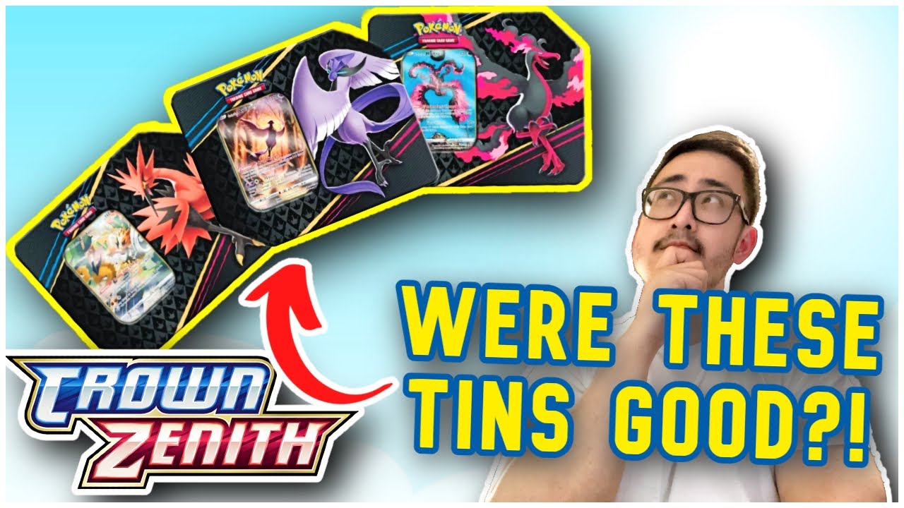 Galarian Bird Trio Tins! Pokemon Crown Zenith Tin Opening! - YouTube