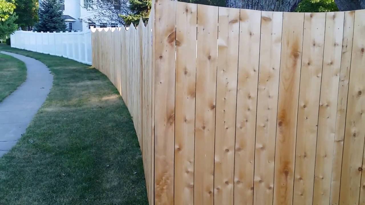 Post master steel post scalloped fence #1 western red cedar by Arteaga ...