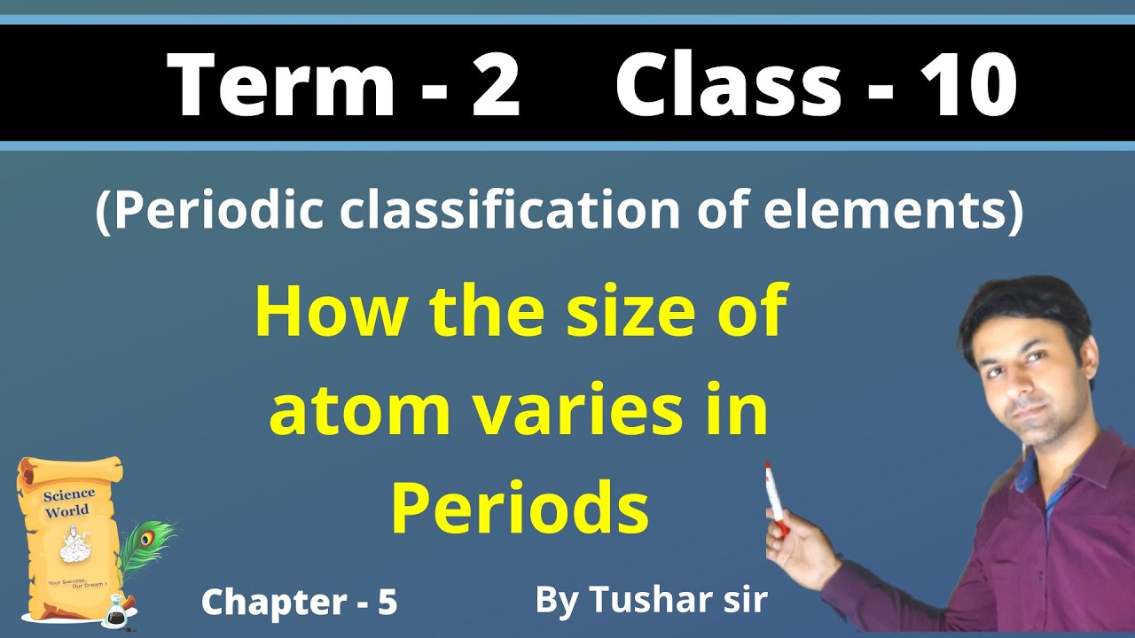 Properties of periods - periodic classification of elements class 10 ...
