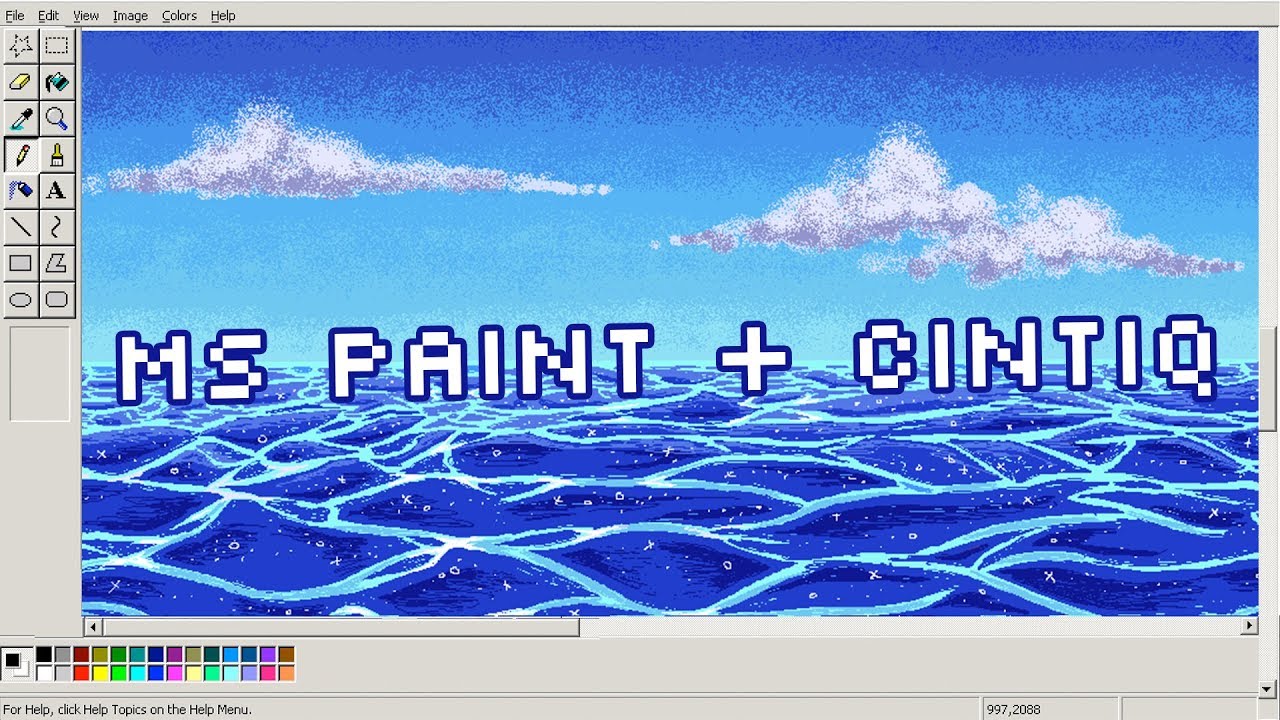 Painting in 90's MSPaint using a Wacom Cintiq - YouTube