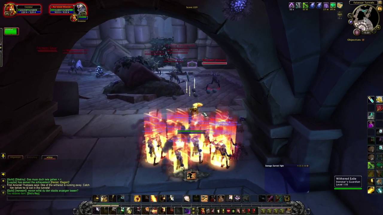 WoW Legion Beta: Full Withered Training - Score 628 - YouTube