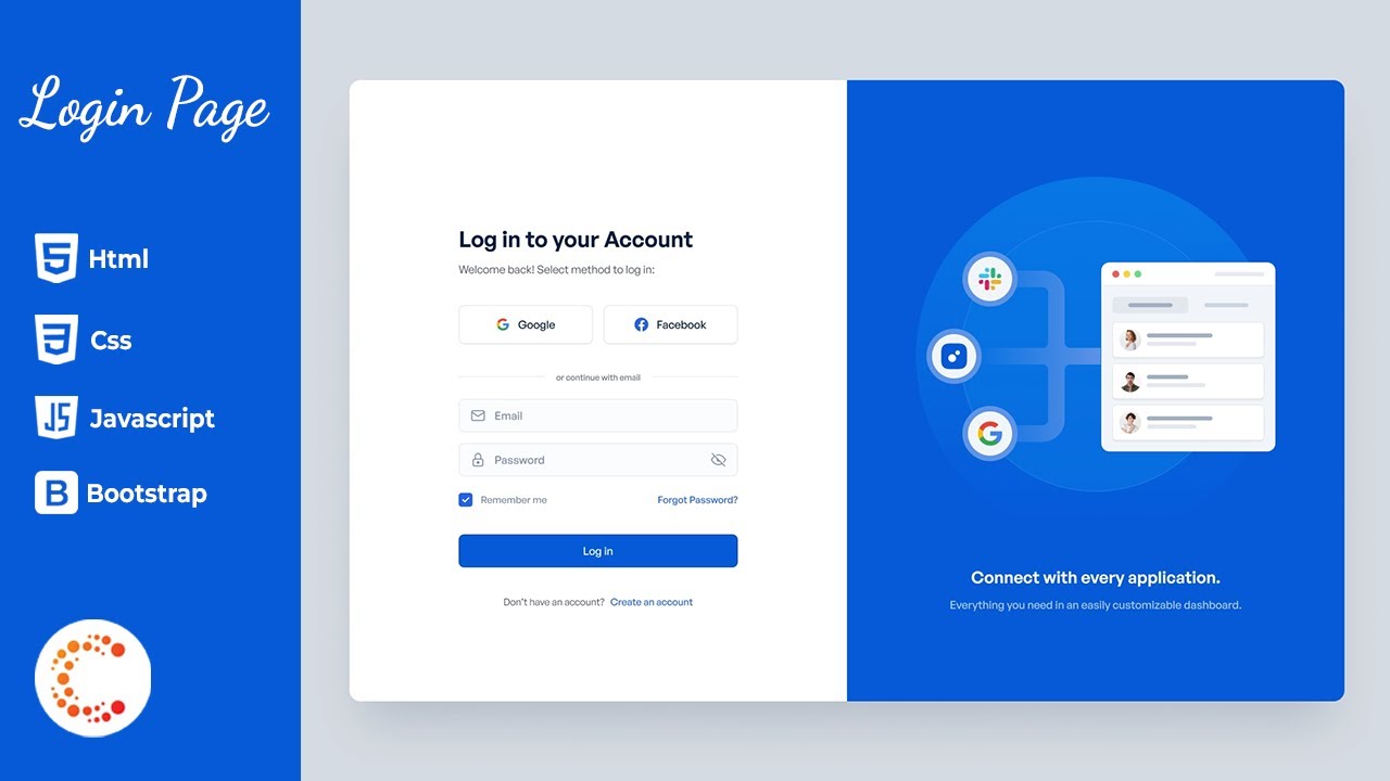 Ui Design Using Html Css Js And Bootstrap Login Page Ui Design Ui 9723
