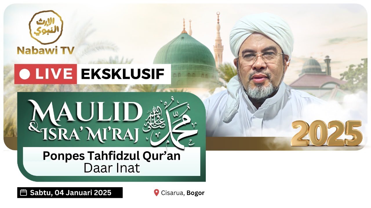 🔴LIVE Maulid & Isra Mi'raj Nabi Muhammad SAW di Ponpes Dar Inat ...