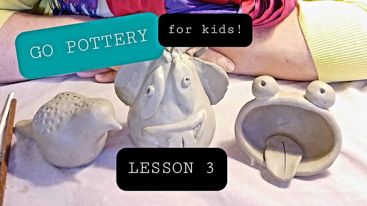 GO POTTERY for kids! Lesson 3 Making animals and monsters using pinch ...