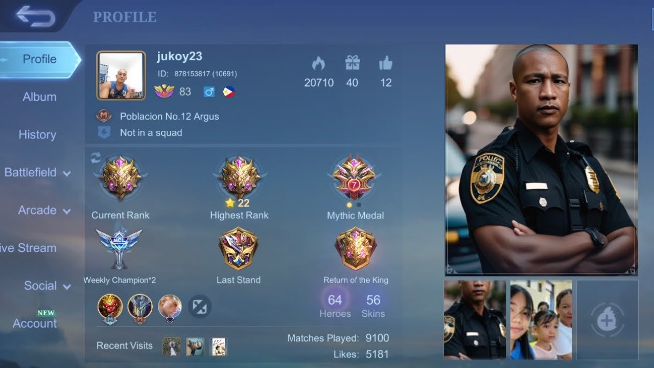 MLBB: Using ARGUS Rank Legend spinal cord injury survivor gamer - YouTube