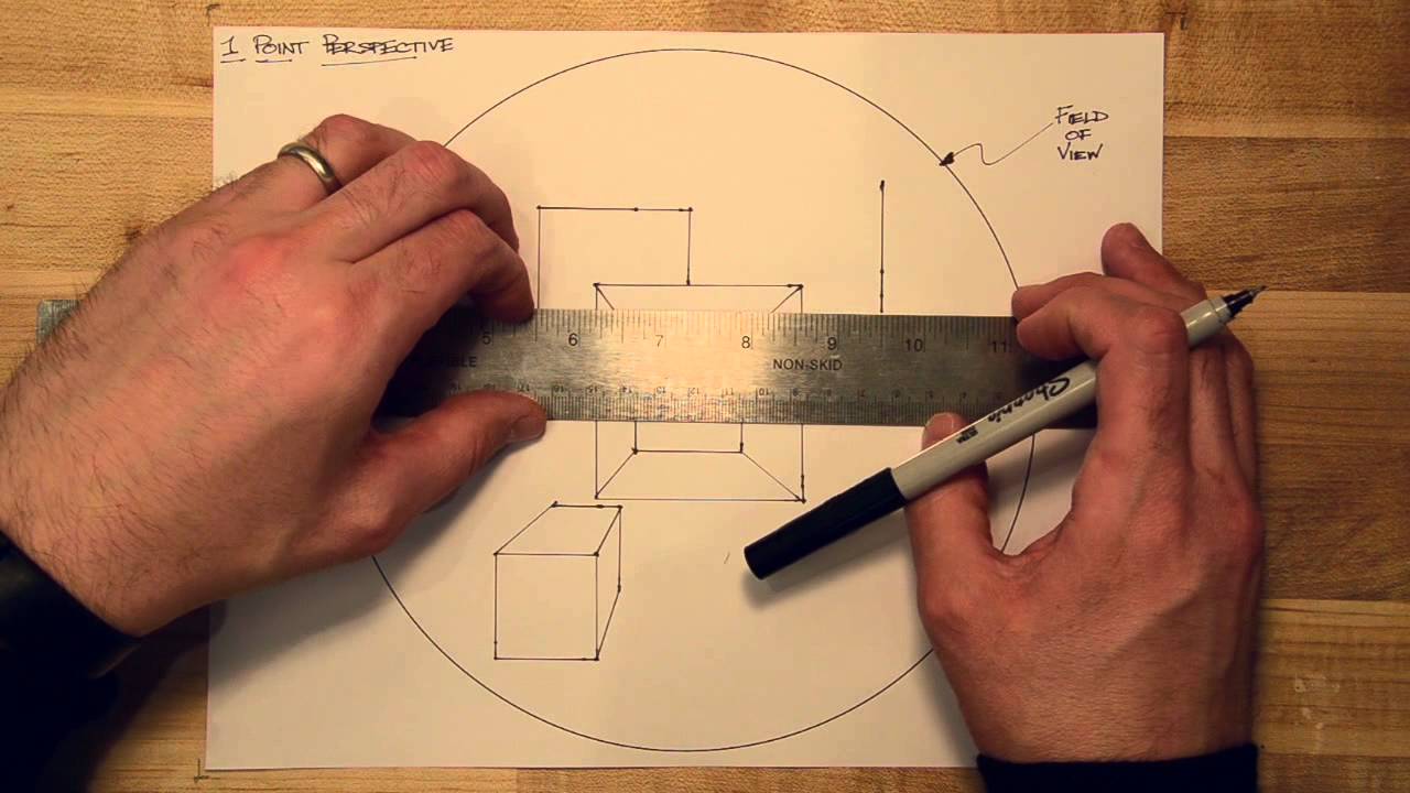 Basic Product Design Sketching 1 - Drawing Boxes in 1 Point Perspective ...
