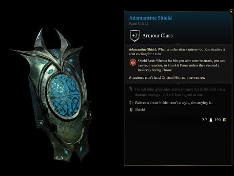 Baldur's Gate 3 - How to create Adamantine Shield at Grimforge - YouTube