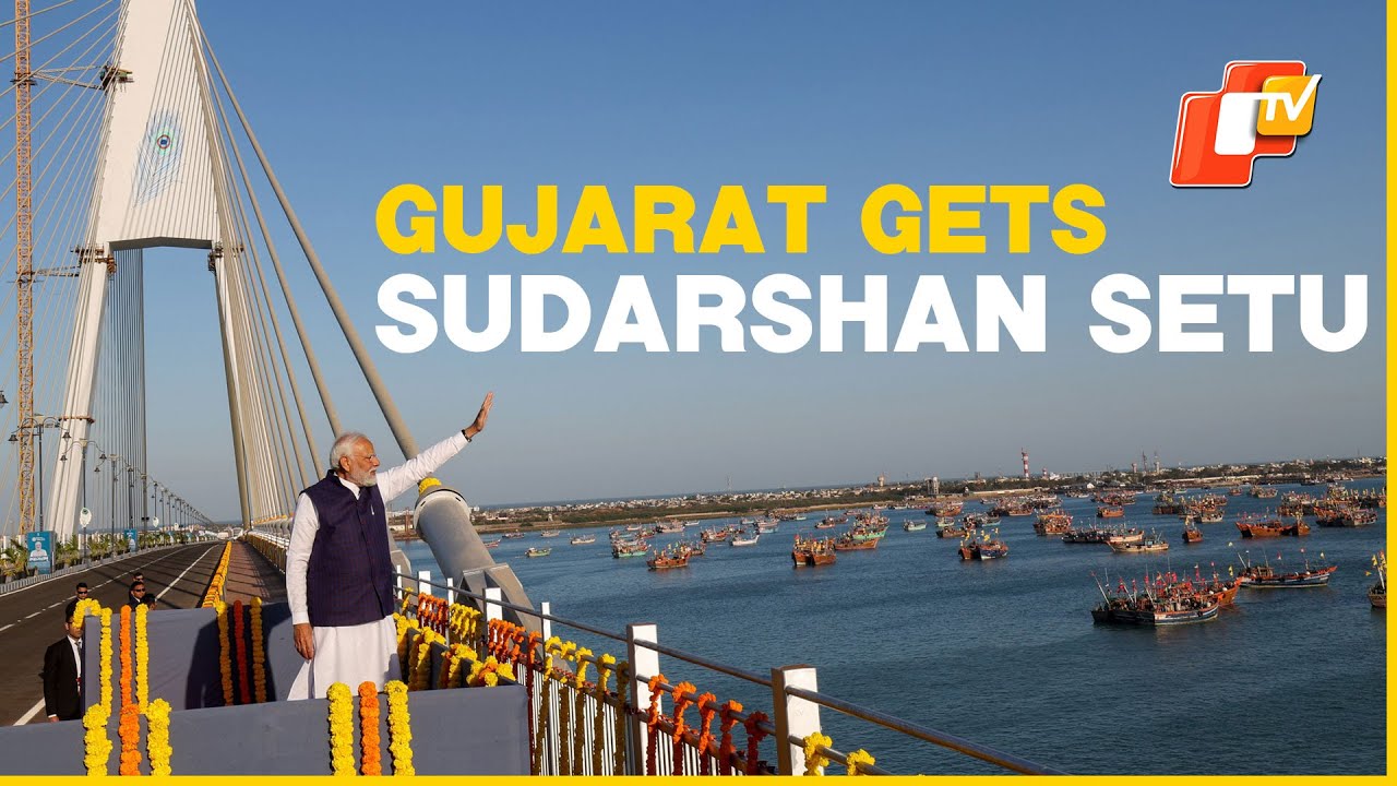 PM Modi Inaugurates 'Sudarshan Setu' India's Longest Cable-Stayed ...