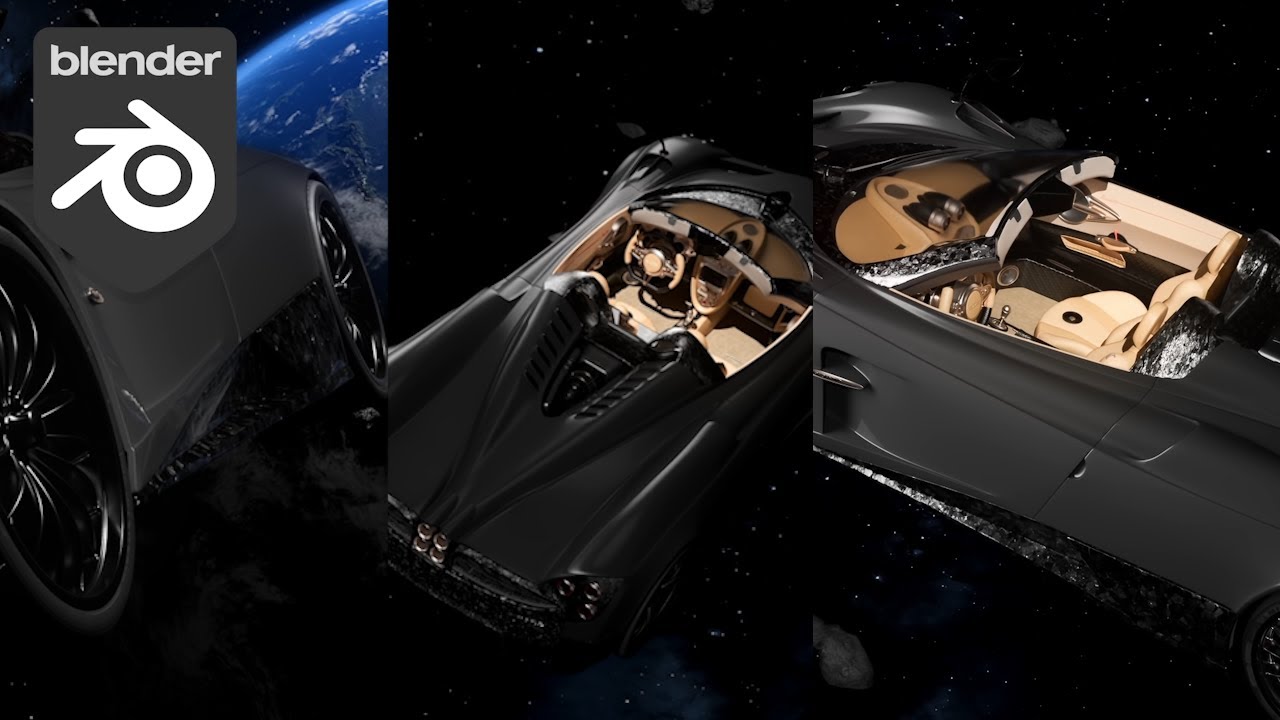 Pagani Huayra in Space | Blender Animation - YouTube