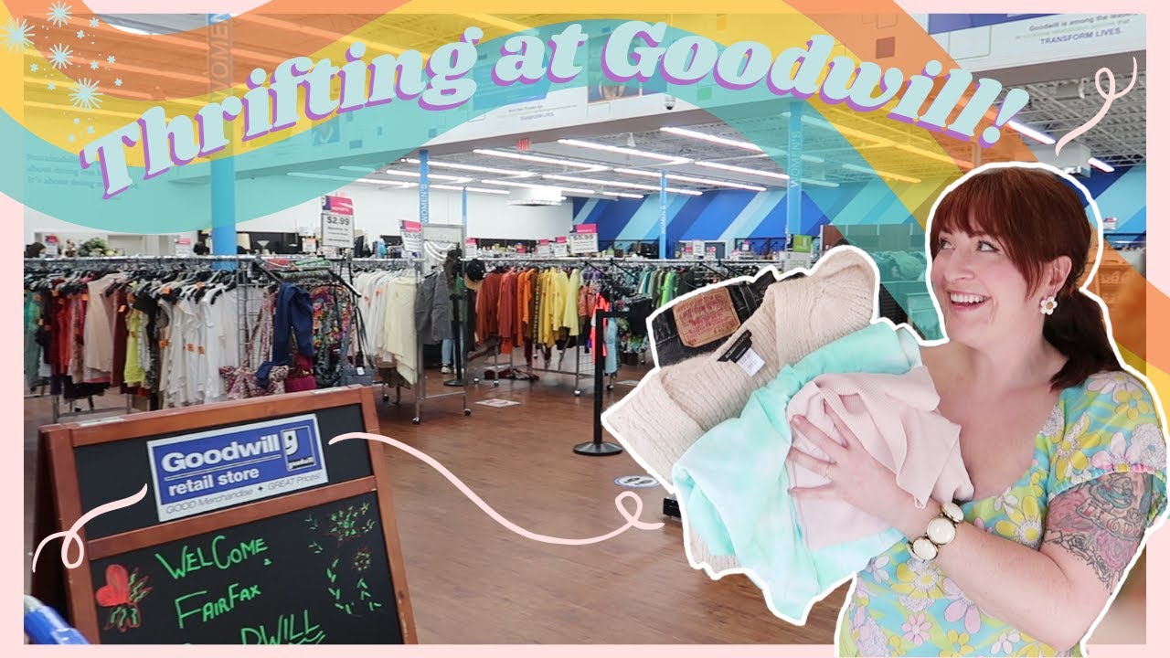 THRIFT with me at GOODWILL! w/a CUTE try on haul - YouTube