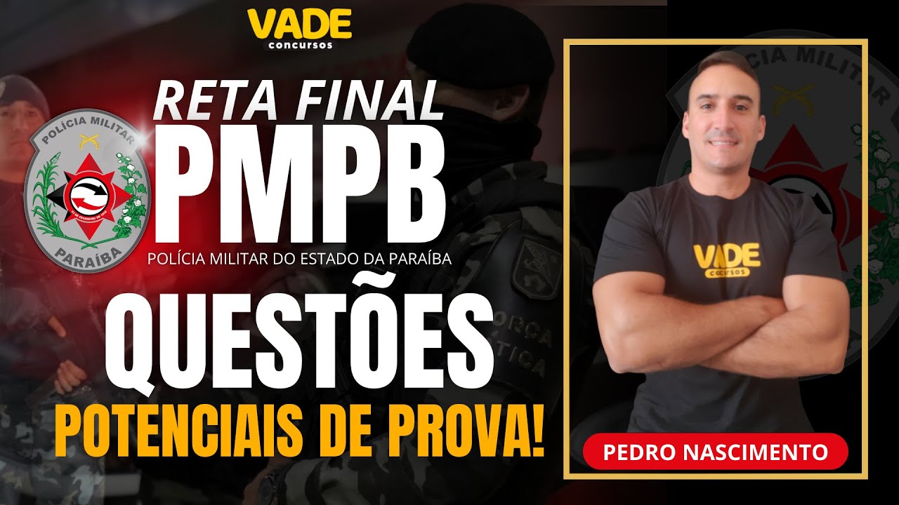 RETA FINAL PMPB - RESOLUÇÕES DE QUESTOES - YouTube