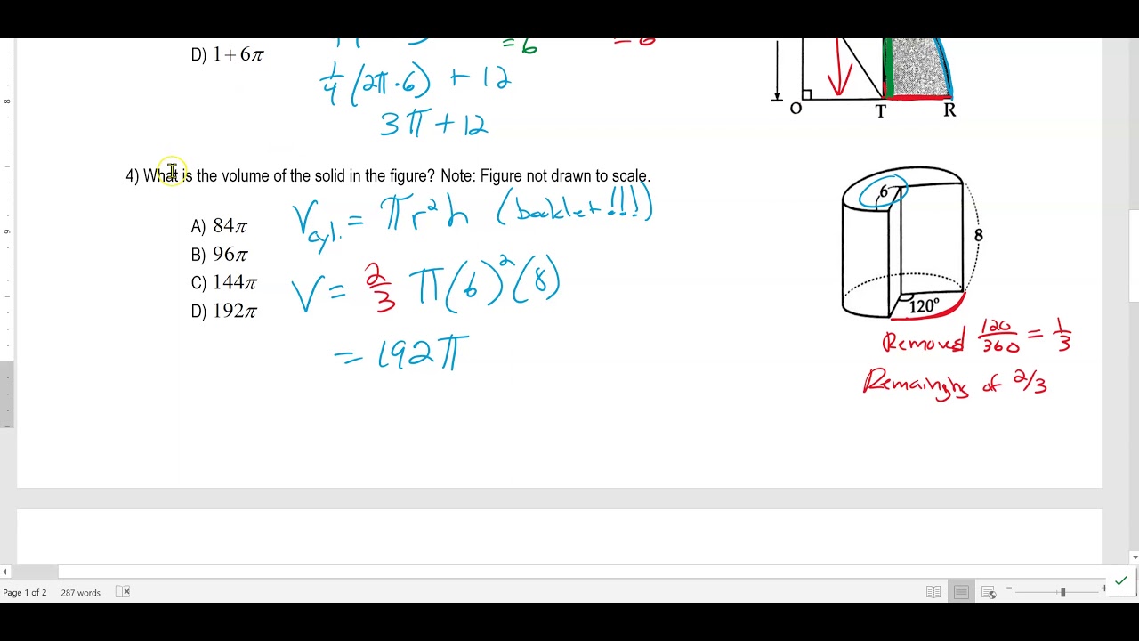 SAT Lesson #13 Area and Volume - YouTube