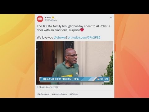 Al Roker brought to tears by surprise visit from 'Today' family - YouTube