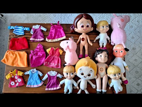Niloya, Peppa Pig, Heidi, Masha ile kıyafet eşleştirme oyunu oynadık, çizgi film, fun kid video