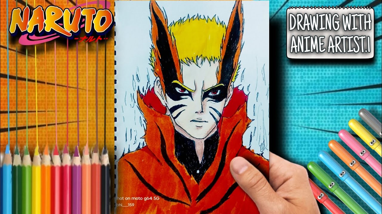 How to draw baryon mode step by step tutorial #animedrawing #naruto # ...