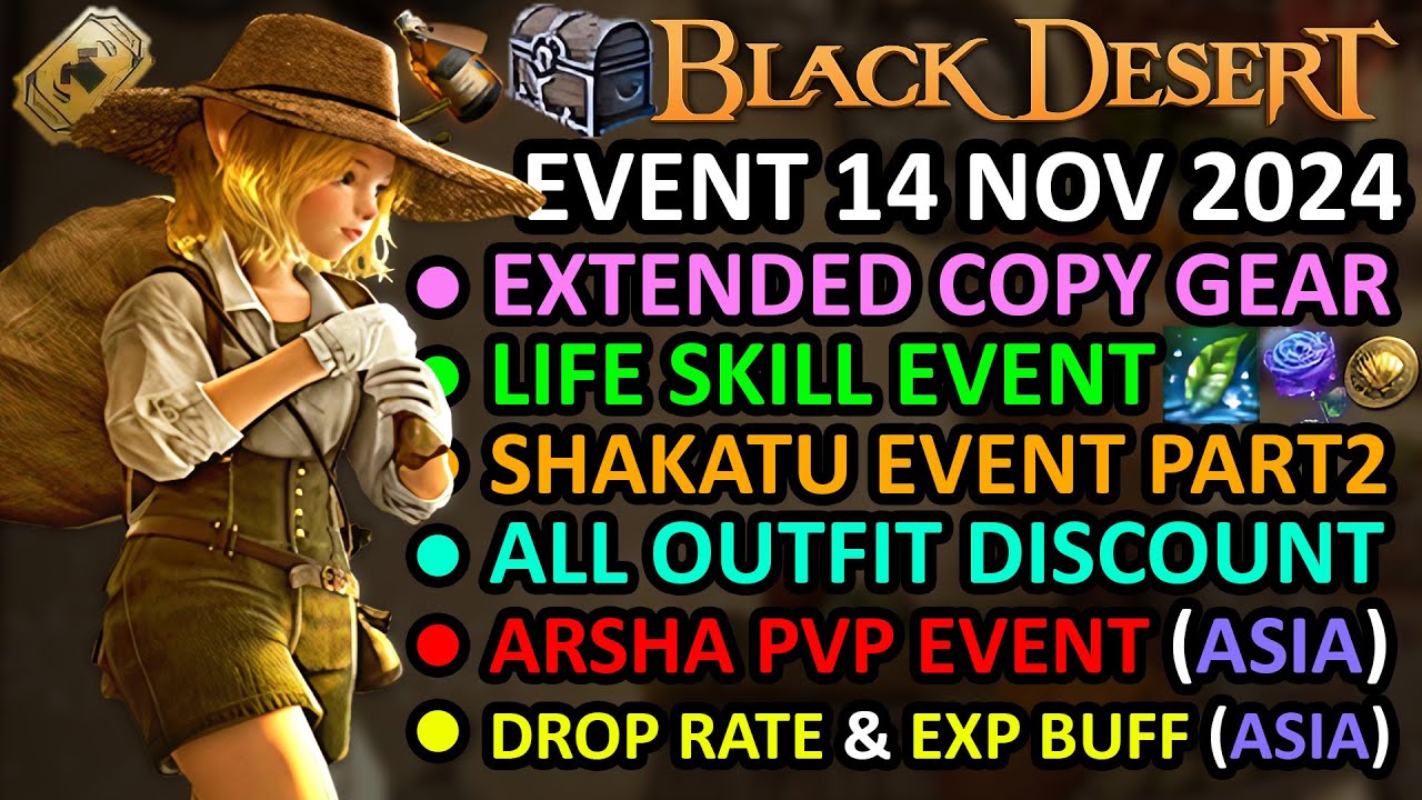 EXTENDED COPY GEAR, ALL OUTFIT DISCOUNT, LIFE SKILL EVENT (BDO Event ...