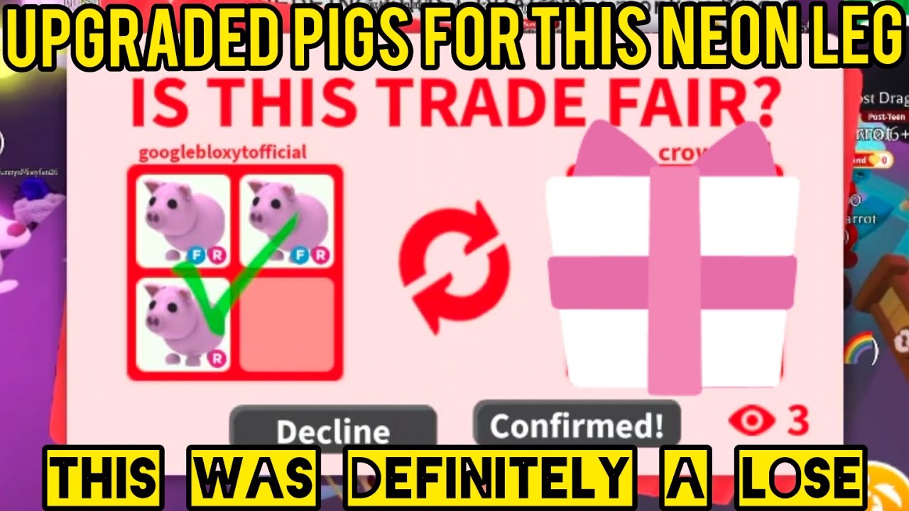 HMM.. 🧐 UPGRADED PIGS for this NEON LEGENDARY 😯😁😳😀🥹 ROBLOX - ADOPT ME ...