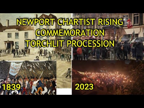 Newport Wales Chartist Rising Commemorative Torchlight Procession 2023 ...