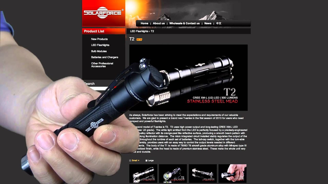 Solarforce T2 LED Flashlight Advance Review - YouTube